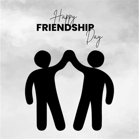 행복한 우정의 날 소셜 미디어 템플릿 프리미엄 벡터