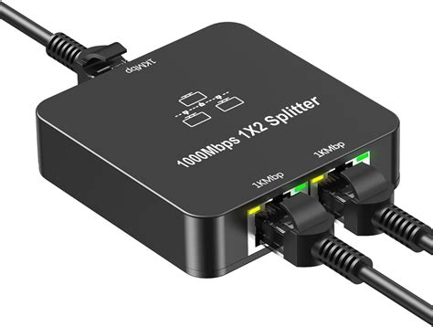 Ethernet Splitter 1 To 2 Out 1000mbps High Speed Rj45 Splitter With Usb Power