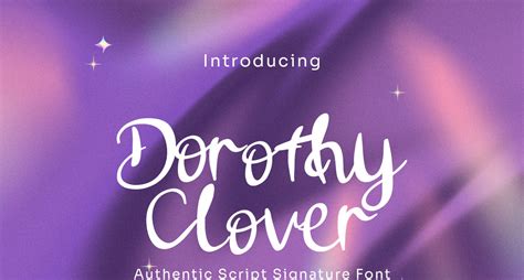 dorothy clover script signature font templatemonster