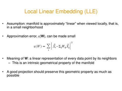 Ppt Manifold Learning Locally Linear Embedding Powerpoint Presentation Id3330925