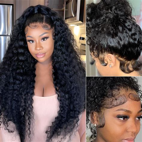 Hidden Strap 360 Lace Front Wigs Human Hair Pre Plucked