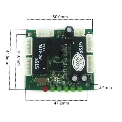 5 Port Ethernet Change Circuit Board For Ethernet Change Module 10 100mbps 8 Port PCBA Board OEM