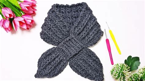 독특한 줄무늬가 매력적인 코바늘 네키 목도리 뜨기 영상공유