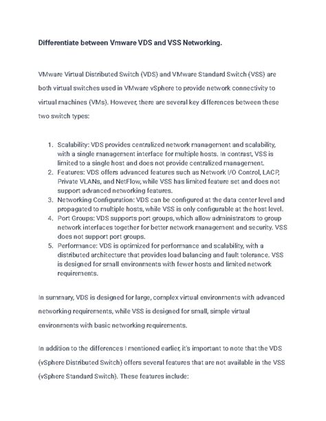 Differentiate Between Vmware Vds And Vss Networking Vmware Virtual