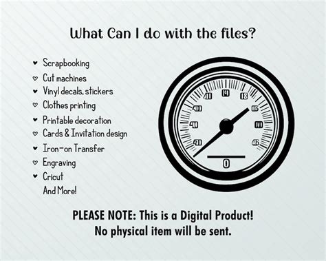 Speedometer Svg Png Speedometer Clipart Speedometer Silhouette Speedometer Decal Vector