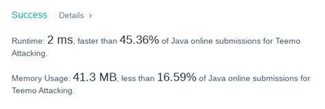 Java How Do I Lessen The Memory Usage Of My Solution To Leetcode 495