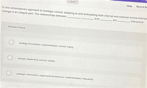 Solved SavedHelpSave ExIn The Contemporary Approach To Chegg Com