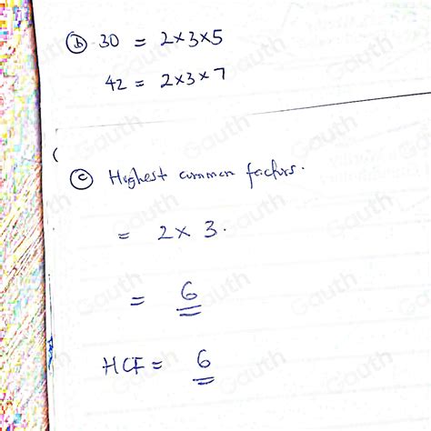 Solved B Write Down The Highest Common Factor Hcf Of And As