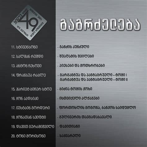 50 წიგნი რომელიც უნდა წაიკითხო სანამ ცოცხალი ხარ