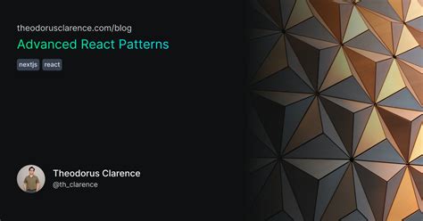 Advanced React Patterns