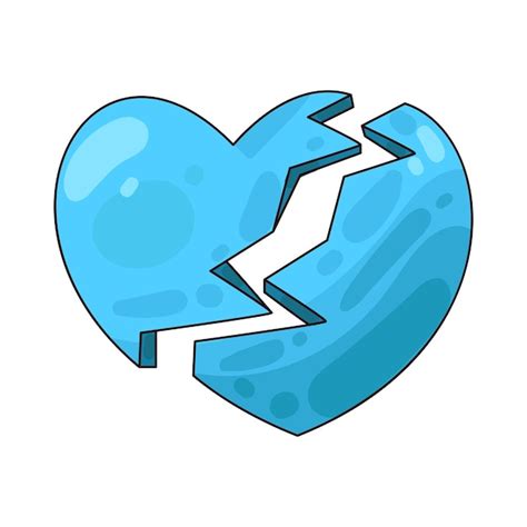 El Corazón Roto Vector Premium