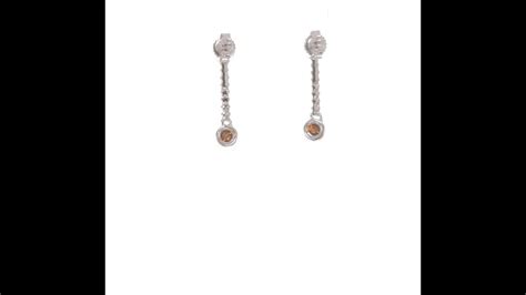 14k White Gold Redwhite Real Diamond Earrings Youtube