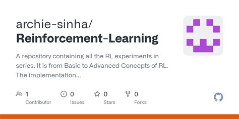 Github Archie Sinha Reinforcement Learning A Repository Containing All The Rl Experiments In