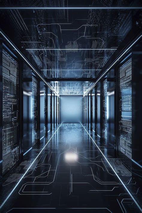 Illustration Virtual Digital Space Data Tunnel Generative Ai Stock Illustration Illustration