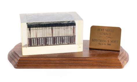 Lot A Gemini Viii Neil Armstrong And David Scott Heat Shield In Plexiglass