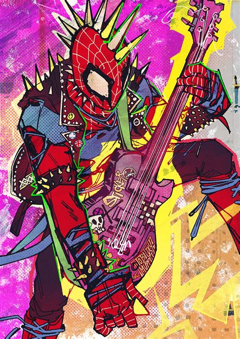 Spider Punk Marvel And More Drawn By Toboldlymuppet Danbooru