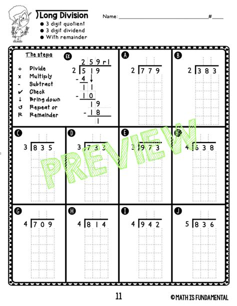 10 Teaching Tips For Long Division Using The Standard Algorithm
