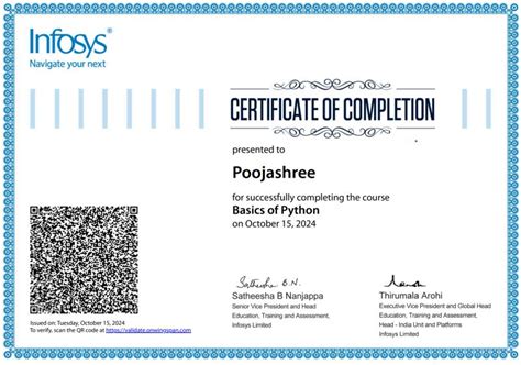 Im Happy To Share That I Have Completed The Basics Of Python Course From Poojashree Shetty