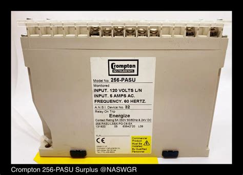 Crompton Instruments 252 Pasu Lsbx Pq C6 Ea Relay 5a 120v 60hz
