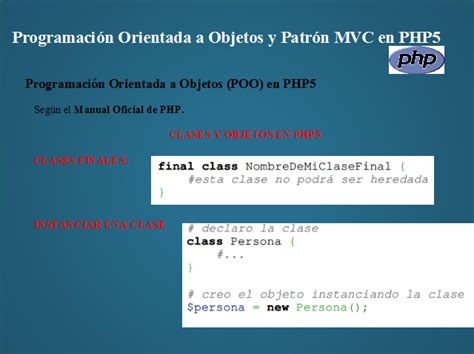 Programación Orientada A Objetos Y Patrón Mvc En Php5 Página 2