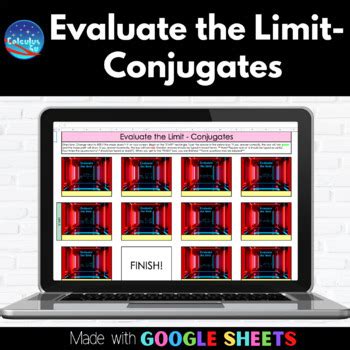 Evaluate The Limits Conjugates Maze Digital Activity With Google Sheets