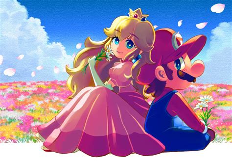 Mario And Princess Peach Art