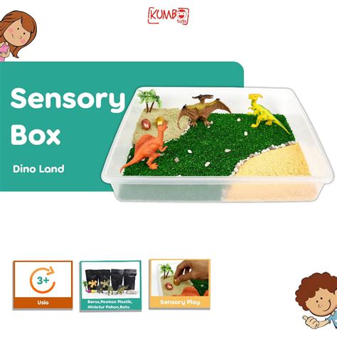 Sensory Box Tema Dino Mainan Montessori Sensory Play Kumboid