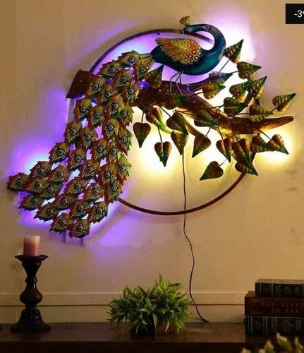 Peacock In The Ring With Led Lights At ₹ 4999piece Wall Art In