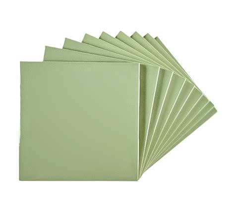 Olive Green 4 In Ceramic Tile 425 Inch Gloss Shinny 4 14 Box Of 1