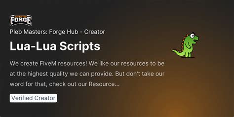Pleb Masters Forge Hub Creator Lua Lua Scripts