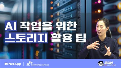 Ai 작업을 위한 스토리지 활용 팁 세미남558토크아이티 한미옥 이사 넷앱 Sk네트웍스서비스 Youtube