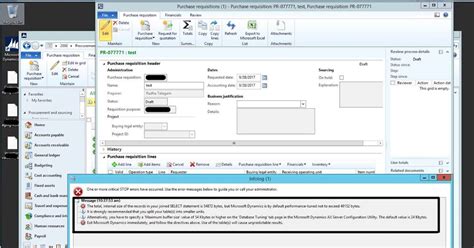 Purchase Requisition Error The Total Internal Size Of The Records In Your Joined SELECT