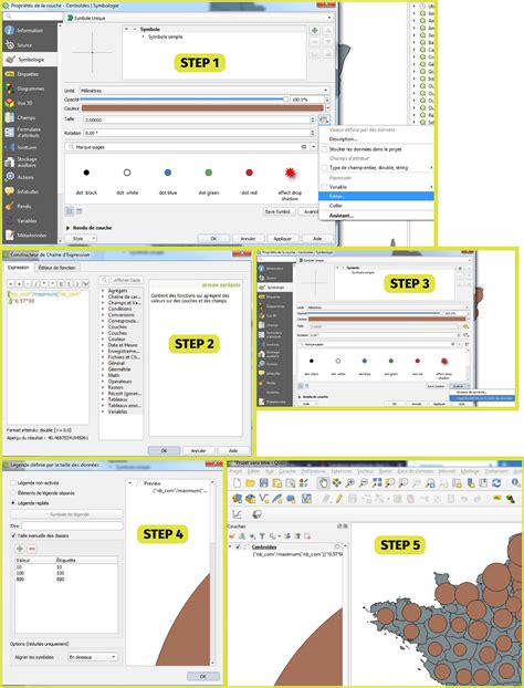 Qgis 3 Proportional Symbol By Expression Feature And Legend Display Geographic Information