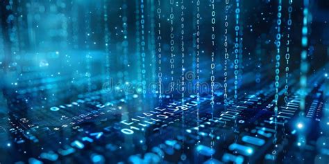 Illustration Showing Binary Code Converting To Data Protected Highlighting Encryption Importance