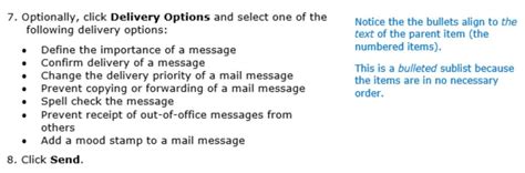 Lists Technical Writing