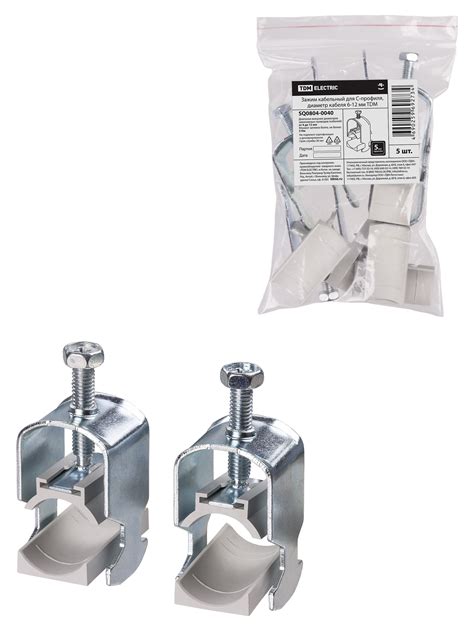 Tdm Зажим кабельный для С профиля диаметр кабеля 6 12 мм Sq0804 0040 Зажимы