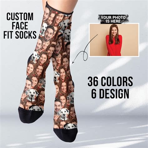 Custom Face Socks Etsy