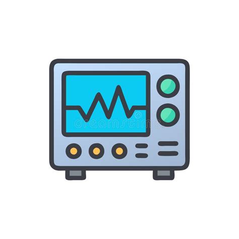 Advanced Electronic Oscilloscope For Testing Stock Illustration Illustration Of Simple