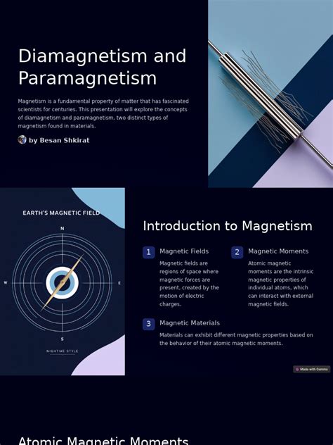 Diamagnetism And Paramagnetism Pdf Magnetism Electron