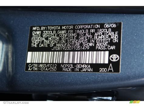 2007 Yaris Color Code 8r3 For Pacific Blue Metallic Photo 70325055 2007 Yaris Color Code 8r3 For Pacific Blue Metallic Photo 70325055