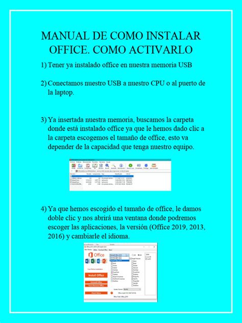 Manual De Como Instalar Office Pdf