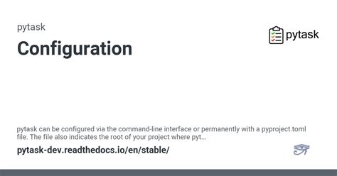 Configuration Pytask 0 3 3 Dev0 G39bfcdf D20230607 Documentation
