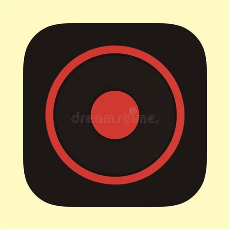 Vector Record App Icon Stock Vector Illustration Of Black 348840853