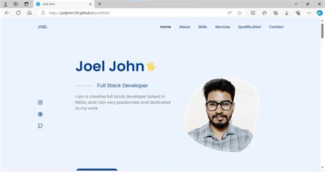 Joel John On Linkedin Portfolio Portfoliogoal Reactjs Webdeveloper