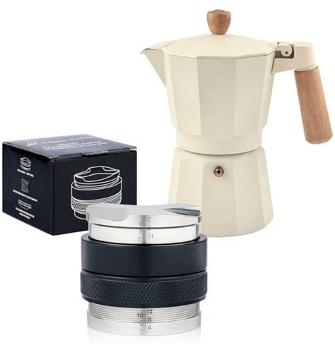 커피 템퍼 자동 머신 스마트 엘레강스 푸디 58mm 에스프레소 모카포트 6컵 포함 디스트리뷰터 티몬