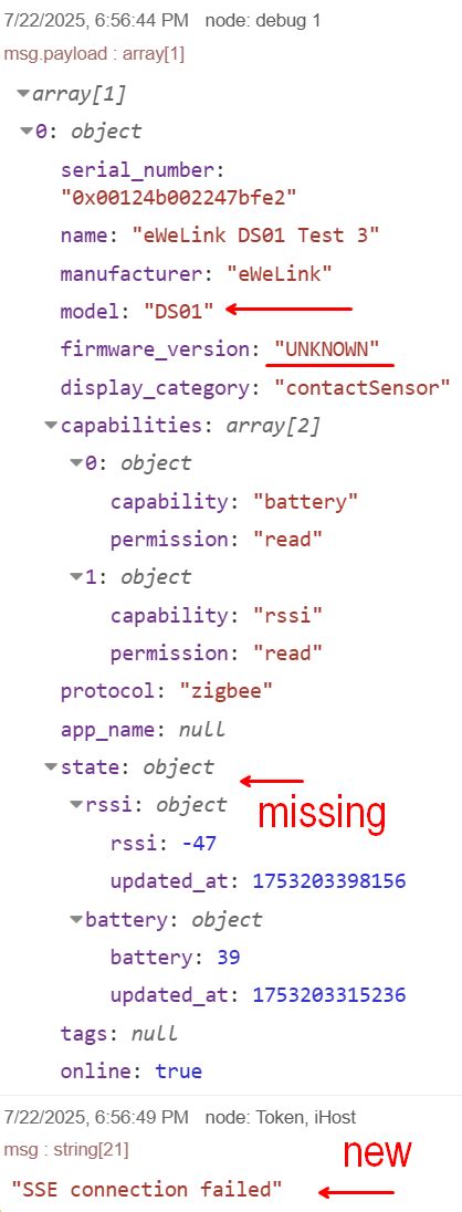 Ewelink Cube Version 2 5 2 Nodered Node Red Get Devices Node Missing Detect Detected