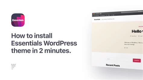 Installing Essentials Theme Essentials Knowledge Base