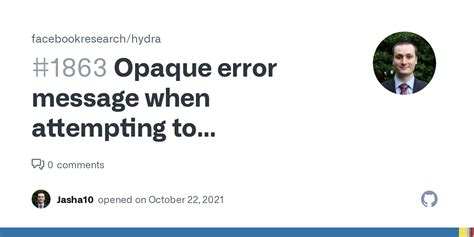 opaque error message when attempting to instantiate object from a