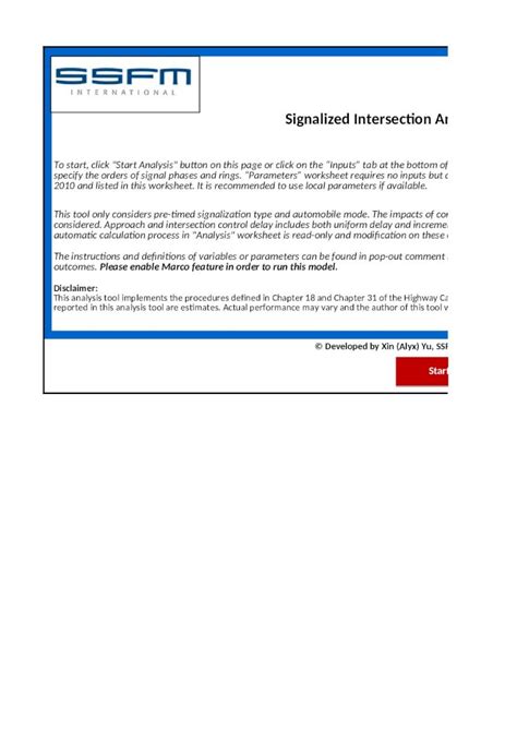 Xls Hcm 2010 Intersection Analysis Dokumentips