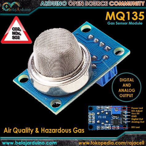 Jual Sensor MQ 135 MQ135 Air Quality Hazardous Gas Sensor Kualitas Udara Kota Bekasi Arduino